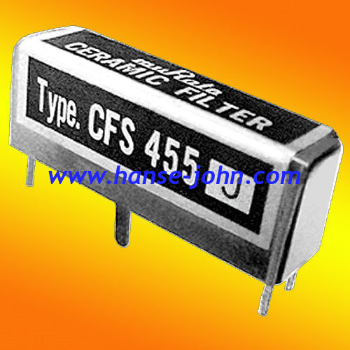 CFJ455K5 PIEZOELECTRONIC CERAMIC FILTER 455KHZ 6dB BANDWIDTH 2.4KHZ ...